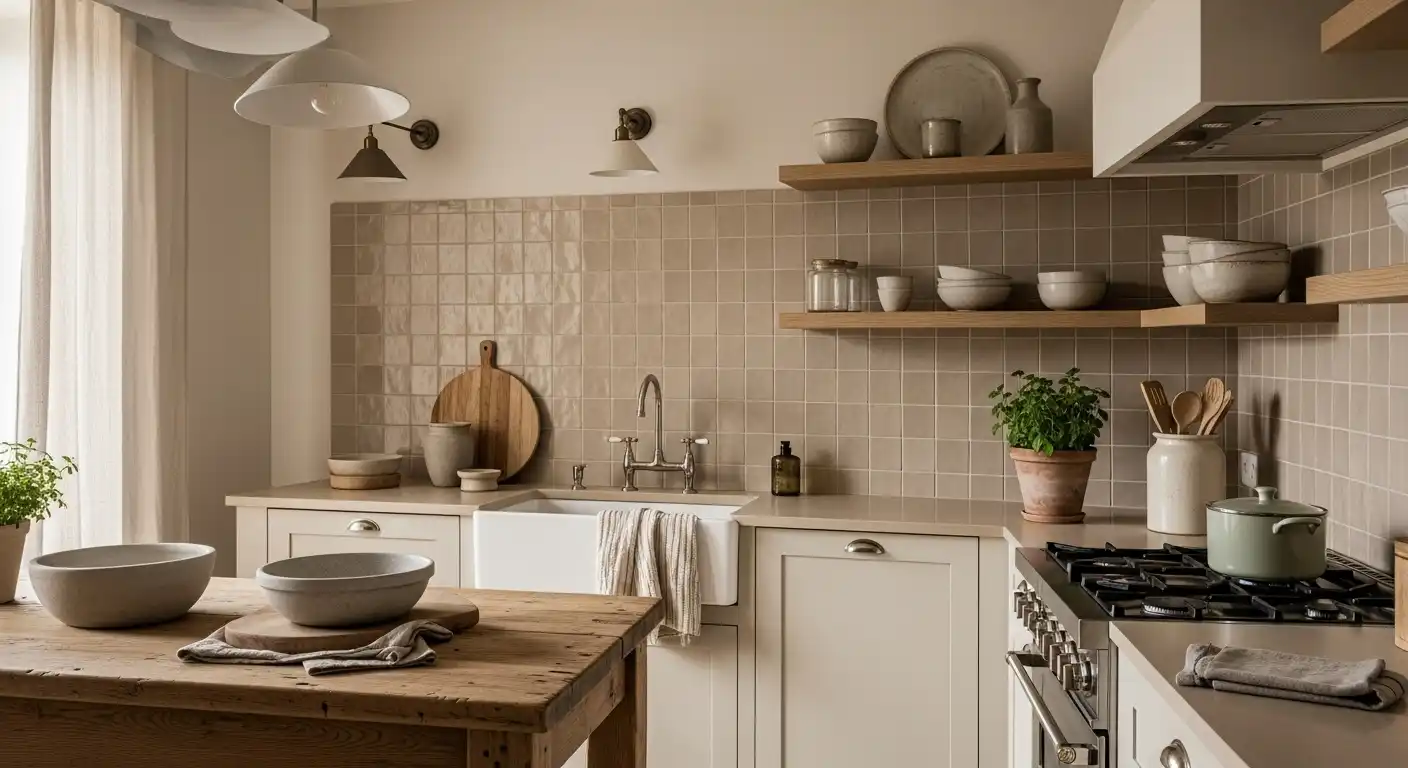 Earthy Neutrals Farmhouse Kitchen Color Scheme: 15 Soothing Palettes