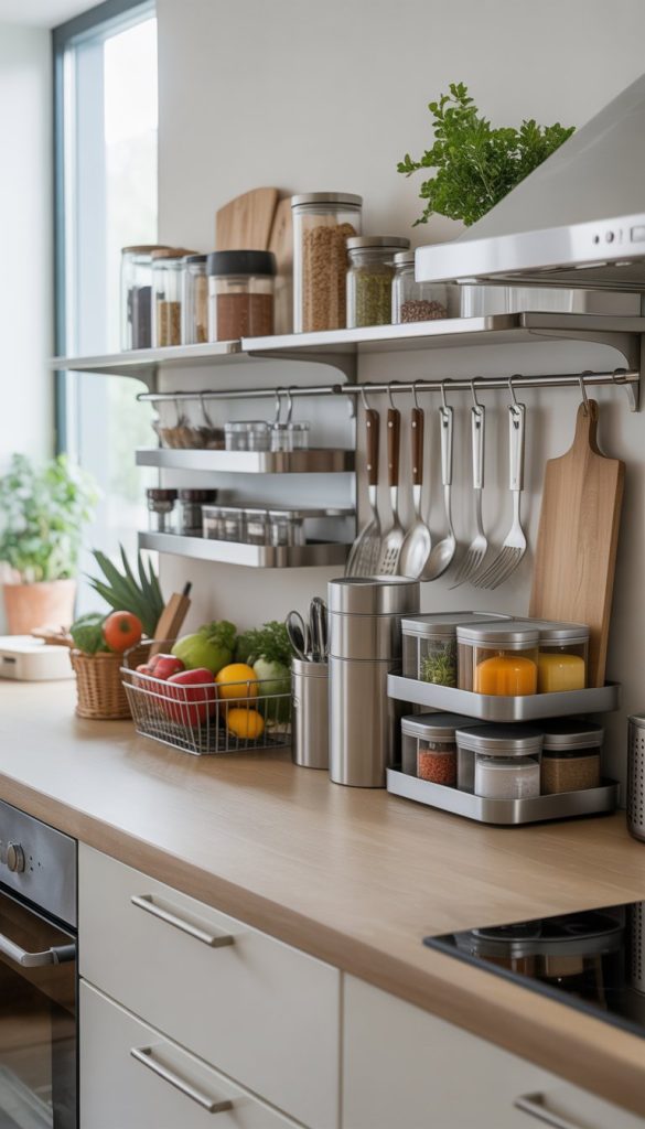 23 Kitchen Counter Storage Ideas To Maximize Space